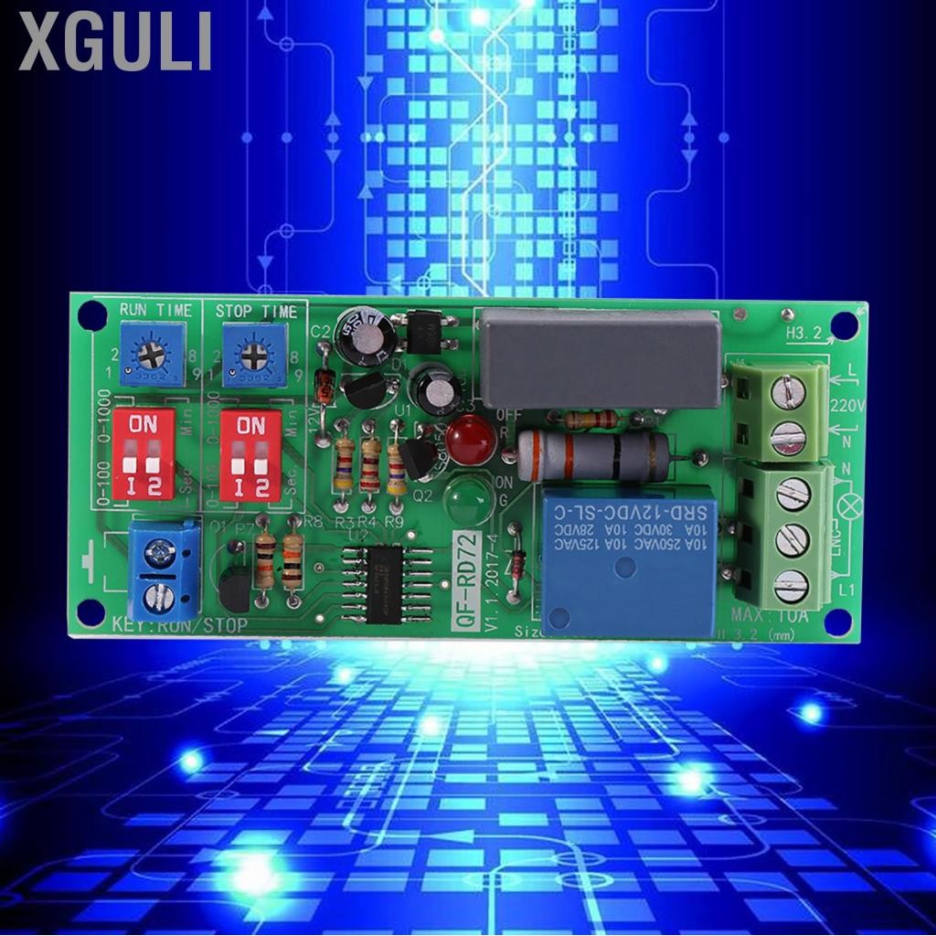 Xguli AC100V-250V ปรับ Infinite Cycle Timer Delay เปิด/ปิดโมดูลรีเลย์ ...