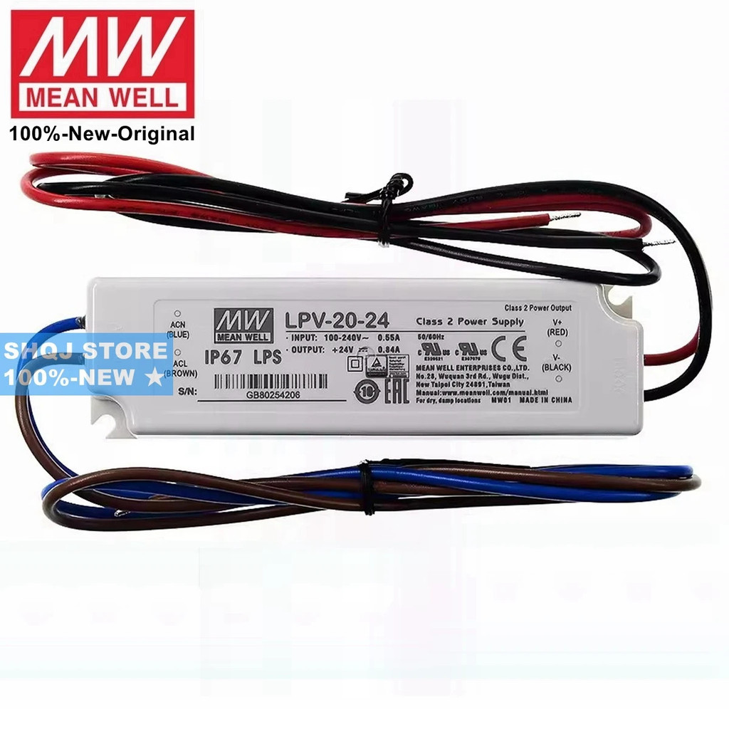 Mean WELL 100%-ใหม่ LPV-20-24 LPV-20-12 LPV-20-5 LPV-20-15 LPV-20 20W 24V 12V 5V เอาต์พุตเดี่ยว ...