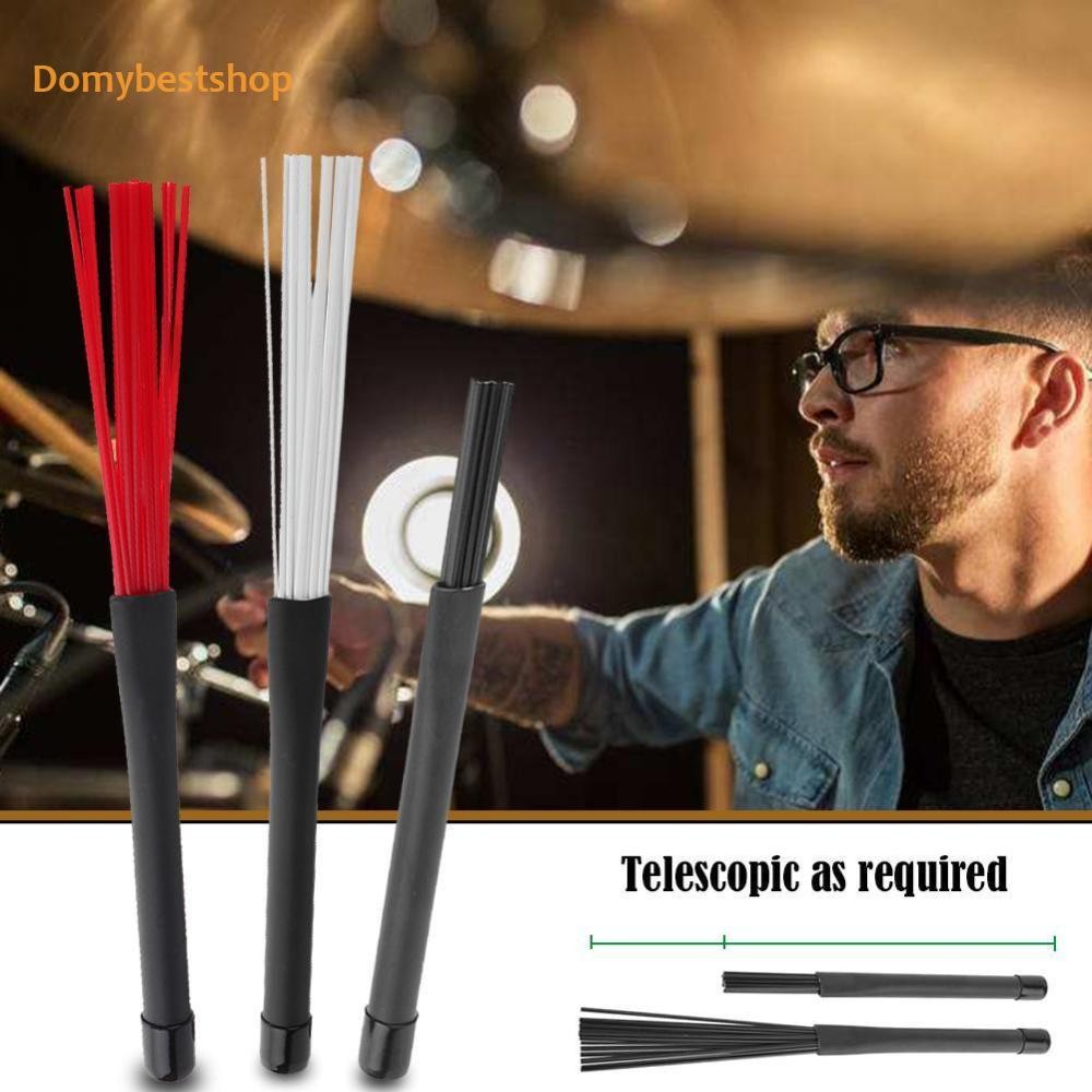 2 ชิ้นแปรงกลองไนลอน Bristle Retractable Drum Sticks เปลี่ยนชุดกลอง ...