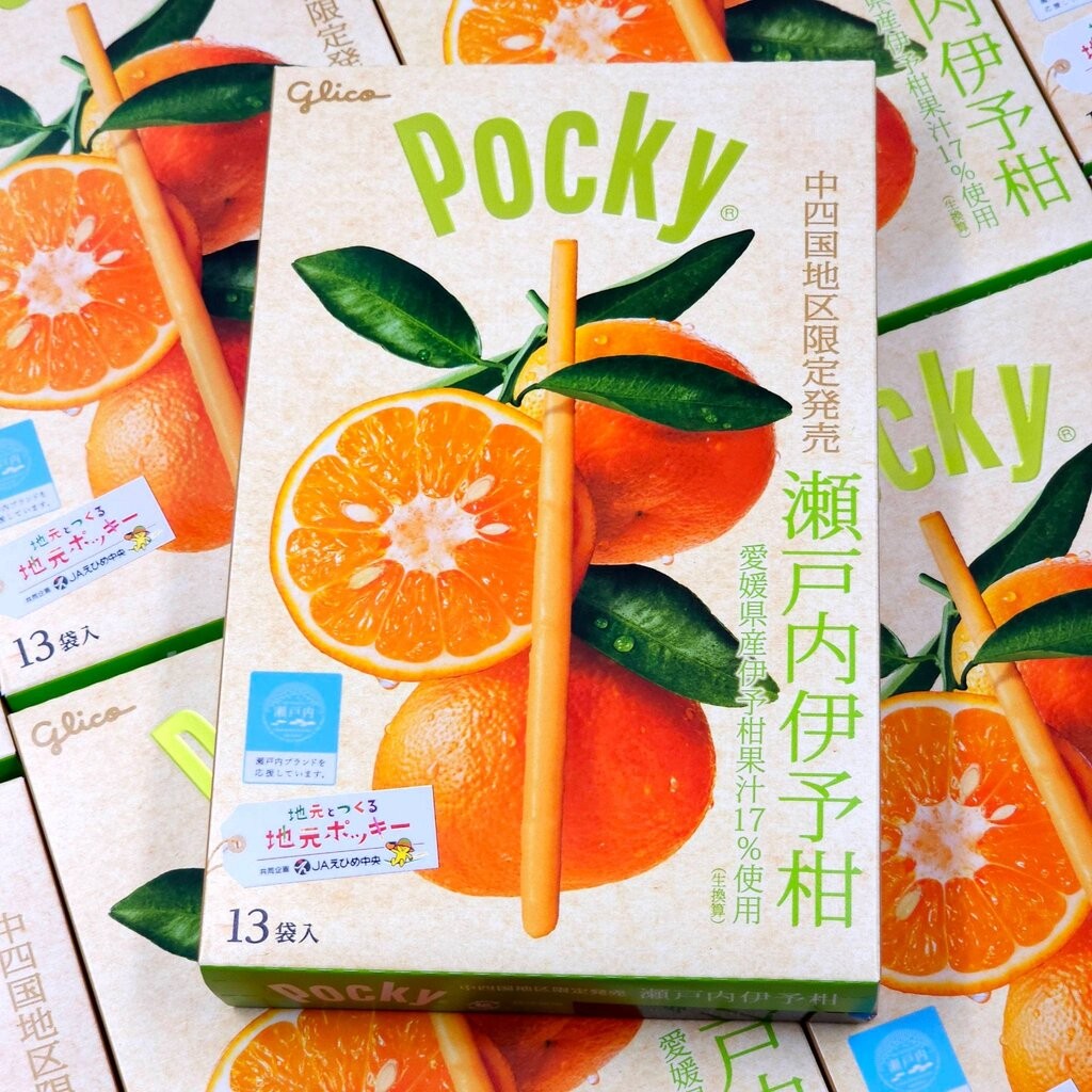 Glico giant pocky Limited 1 กล่อง 13 แท่งจัมโบ้ รส Setouchi Iyokan ...