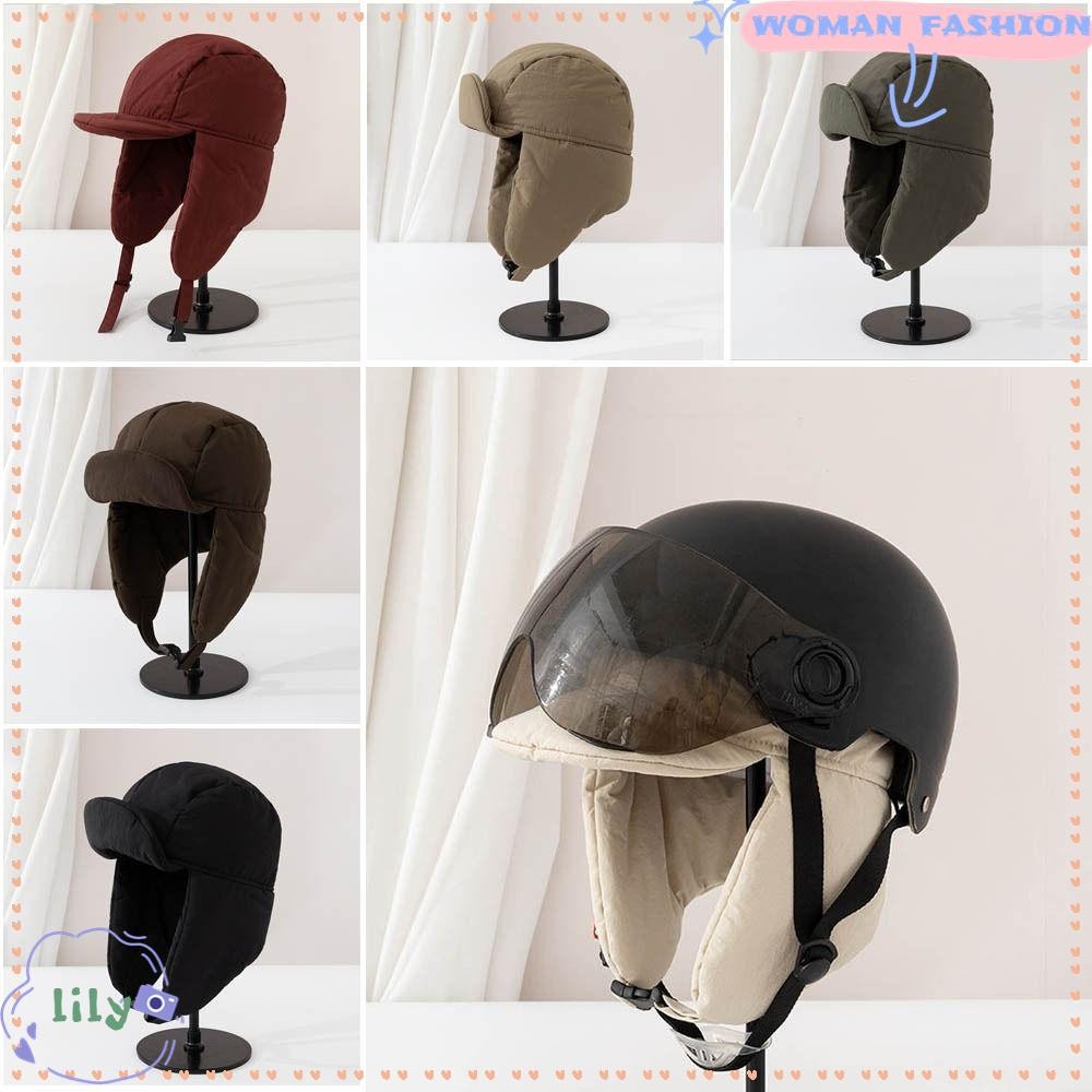 Lily Bomber หมวก,หนาขี่จักรยานหมวกฤดูหนาว,กลางแจ้ง Warm Eiderdown ...