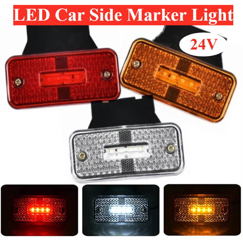 24V LED Side Marker Light ไฟภายนอกรถ Squarde ไฟเตือนไฟท้ายสัญญาณ Auto ...