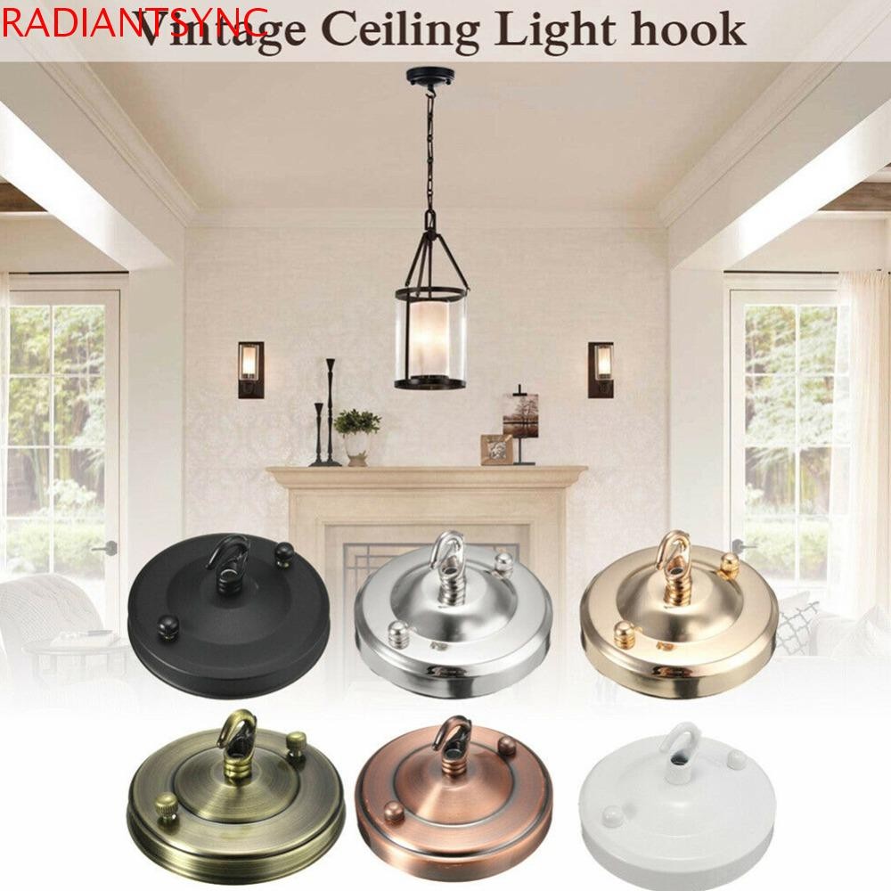 RADIANTSYNC ชิ้นส่วนโคมไฟฐานโคมระย้าโบราณวินเทจผู้ถือโคมไฟเพดานจี้โคมไฟแผ่นฐานเพดานผู้ถือแผ่น ...