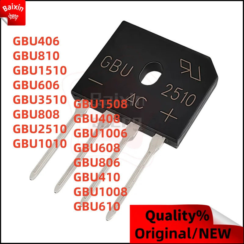 1-5PCS GBU406 GBU810 GBU1510 GBU606 GBU3510 GBU808 GBU2510 GBU1010 ...