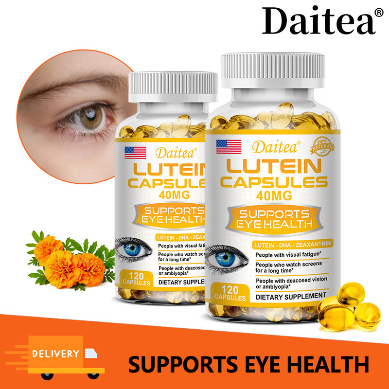 Daitea Lutein Capsules วิตามินสุขภาพดวงตา 40 มก. ช่วยเพิ่มสายตาและ ...