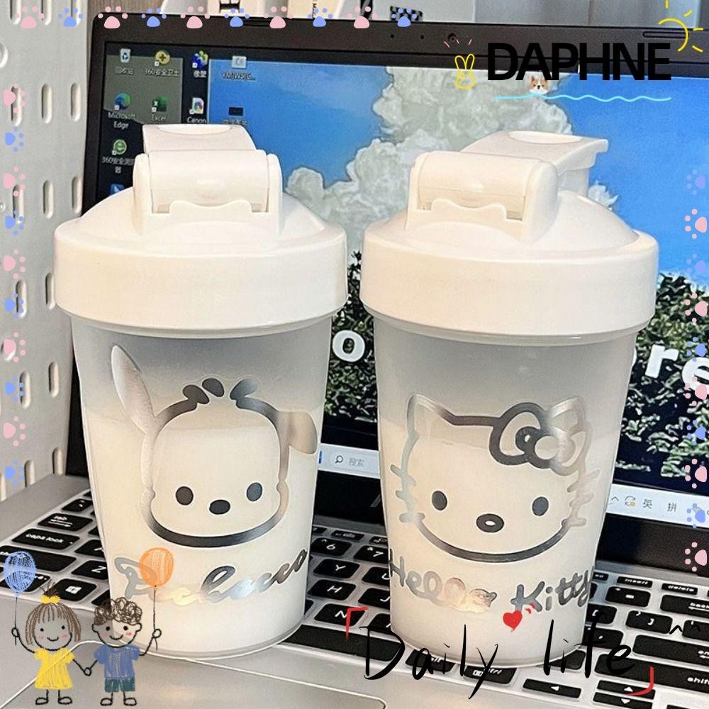 ถ้วยน้ํา DAPHNE 400ML, ถ้วยเชคเกอร์ความจุขนาดใหญ่ Kuromi, Hello Kitty ...