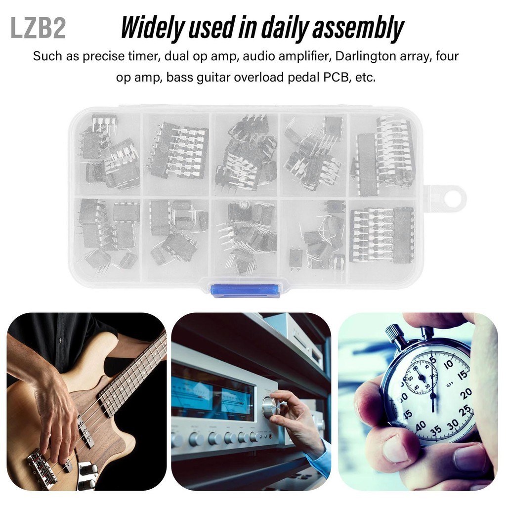 LZB2 ชุด IC Assortment Kit 85 ชิ้น 10 ข้อมูลจำเพาะ ชิป วงจรรวมสำหรับงานวงจรในบ้าน | Shopee Thailand