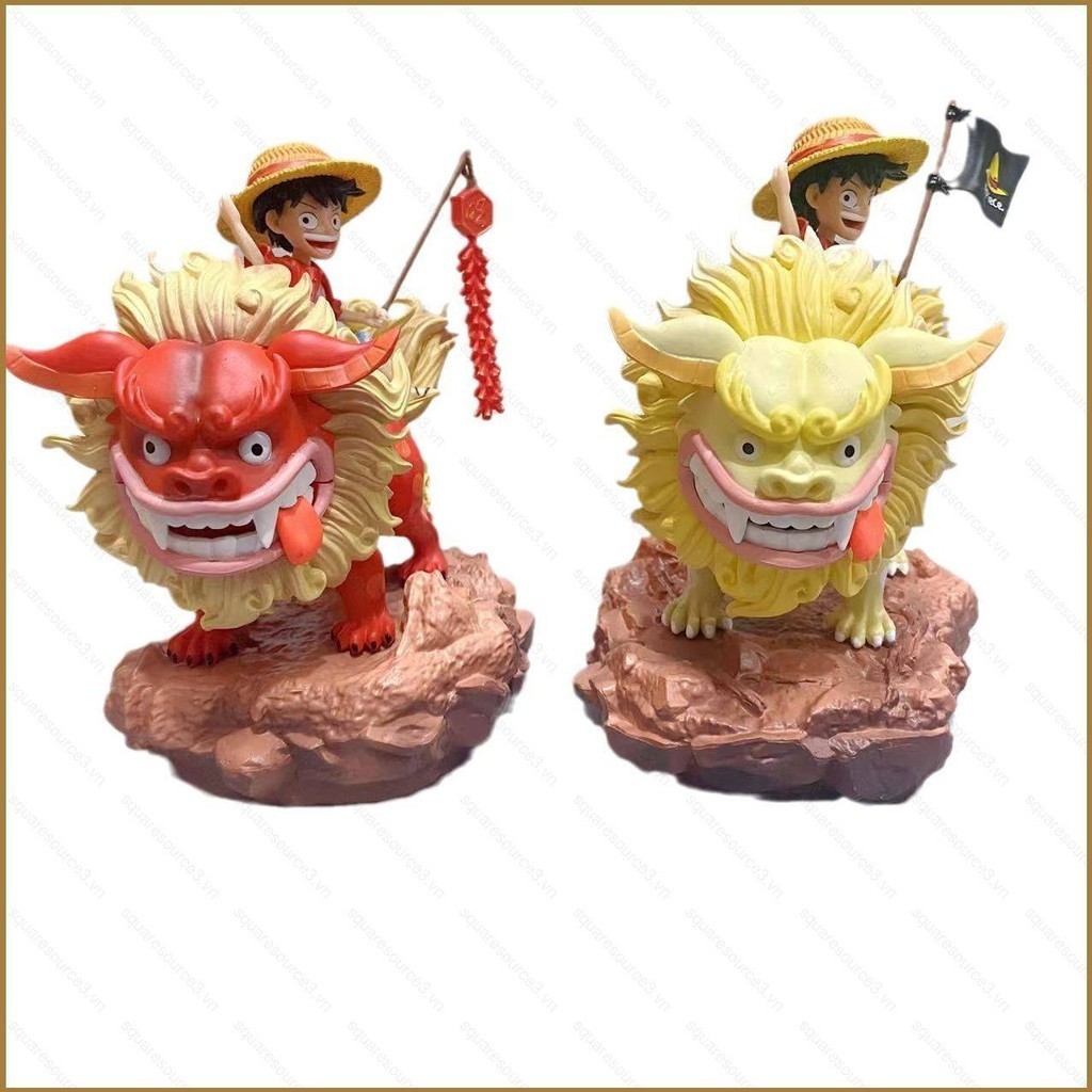 Sq3 ONE PIECE Action Figure Lion ขี่ Luffy สีเหลือง Lion และ Red Lion ...