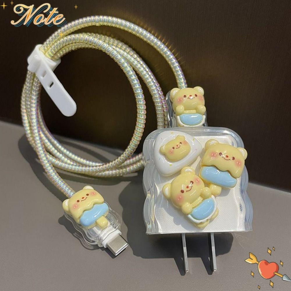 Notee Cable Charger Protector Cover, น่ารัก 20W Charger Butter Bear ...