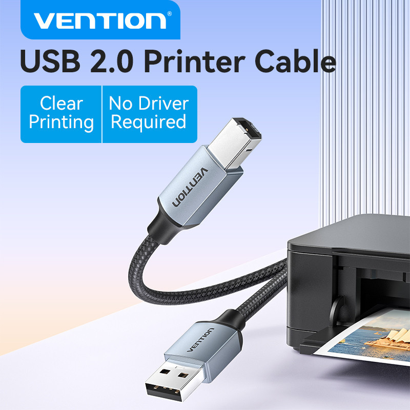 Vention 480Mbps USB 2.0 USB-A Male to USB-B Male Printer Cable for ...