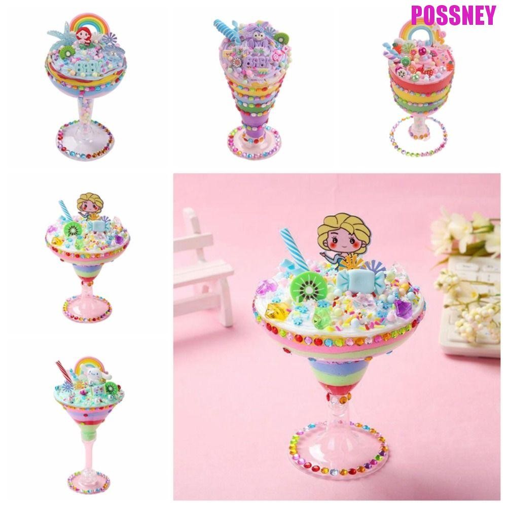 Possney 1BOX Ice Cream Cup Material Package, Goo Card Ice Cream Goo ...