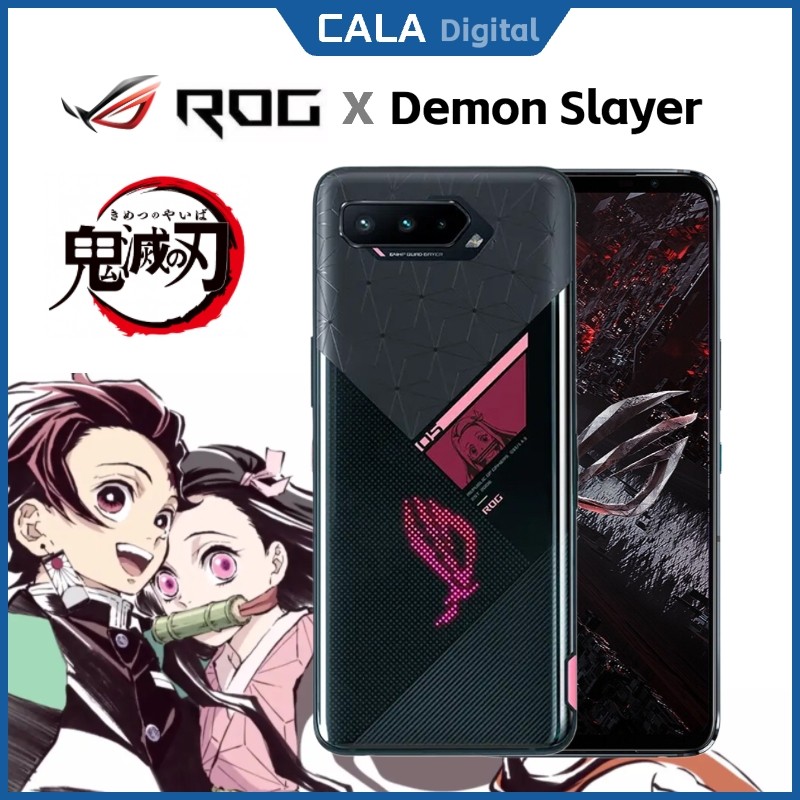 Rog X Demon Slayer โทรศัพท์มือสองต้นฉบับ ROG 5 gaming Snapdragon888+ 6. ...
