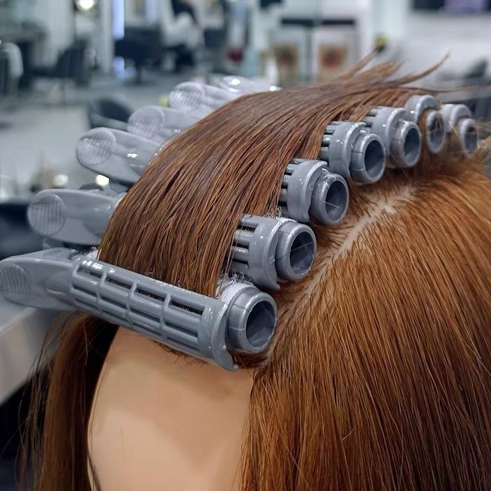 เกาหลีห้ารุ่นขนาดเล็ก Morgan Perm Bar Pad คลิปรากผม Curly Bangs บาร์ดัด ...