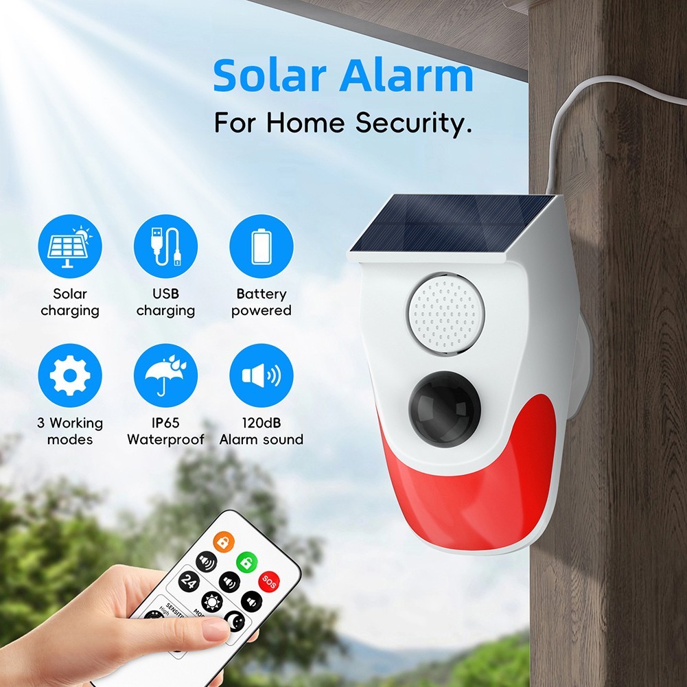 【Good】Infrared Motion Alarm 120dB Siren Sound IP65 Waterproof Rating ...