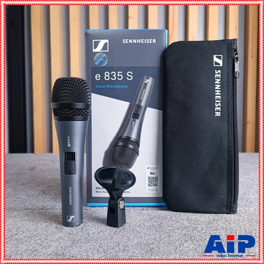 ฟรีค่าส่ง SENNHEISER E835-S ไมค์สาย Sennheiser E 835 S E-835S ไมโครโฟนสำหรับใช้ร้องเพลง ไมโครโฟน ...