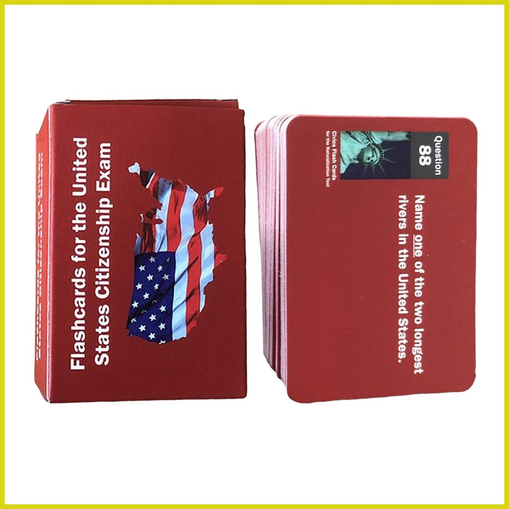 Us Test Flash Cards แบบพกพาแฟลชการ์ดปฏิบัติ Uscis คําถามและคําตอบ ...