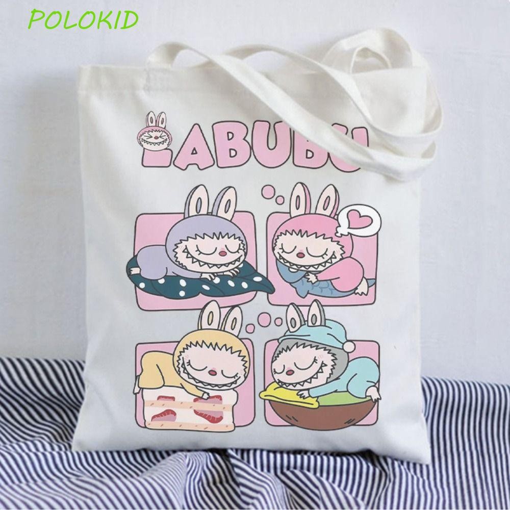 Polokid labubu ผ้าใบกระเป๋า,ขนาดใหญ่ความจุ Commute กระเป๋า labu กระเป๋า ...