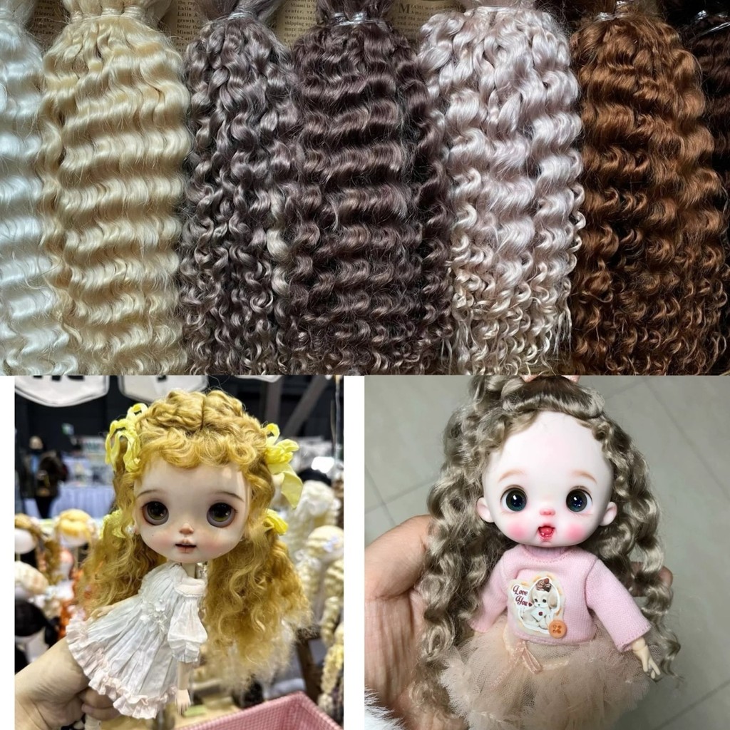 ผมโมแฮร์หวีผมหยิกเล็กบะหมี่กึ่งสำเร็จรูปผมลอนผม Blythe 1/6 ob11 BJD ตุ๊กตาวิกผมดิบ | Shopee Thailand