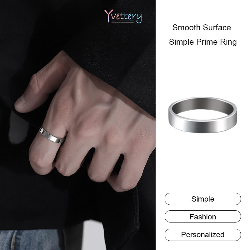 ร้านค้าไทย🌸พื้นผิวเรียบ Simple Prime Ring แหวนแฟชั่นอารมณ์ แหวนคู่รัก ...