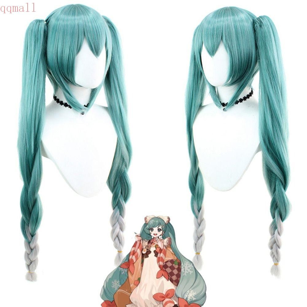 Qqmall Hatsune Miku วิกผม,ธรรมชาติทนความร้อนหิมะ Miku 2024 วิกผมคอสเพล ...