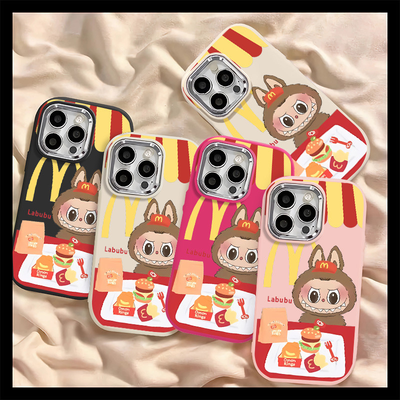 แฟชั่นการ์ตูน Fries Labubu เคสโทรศัพท์สําหรับ IPhone 15 13 11 14 12 Pro ...