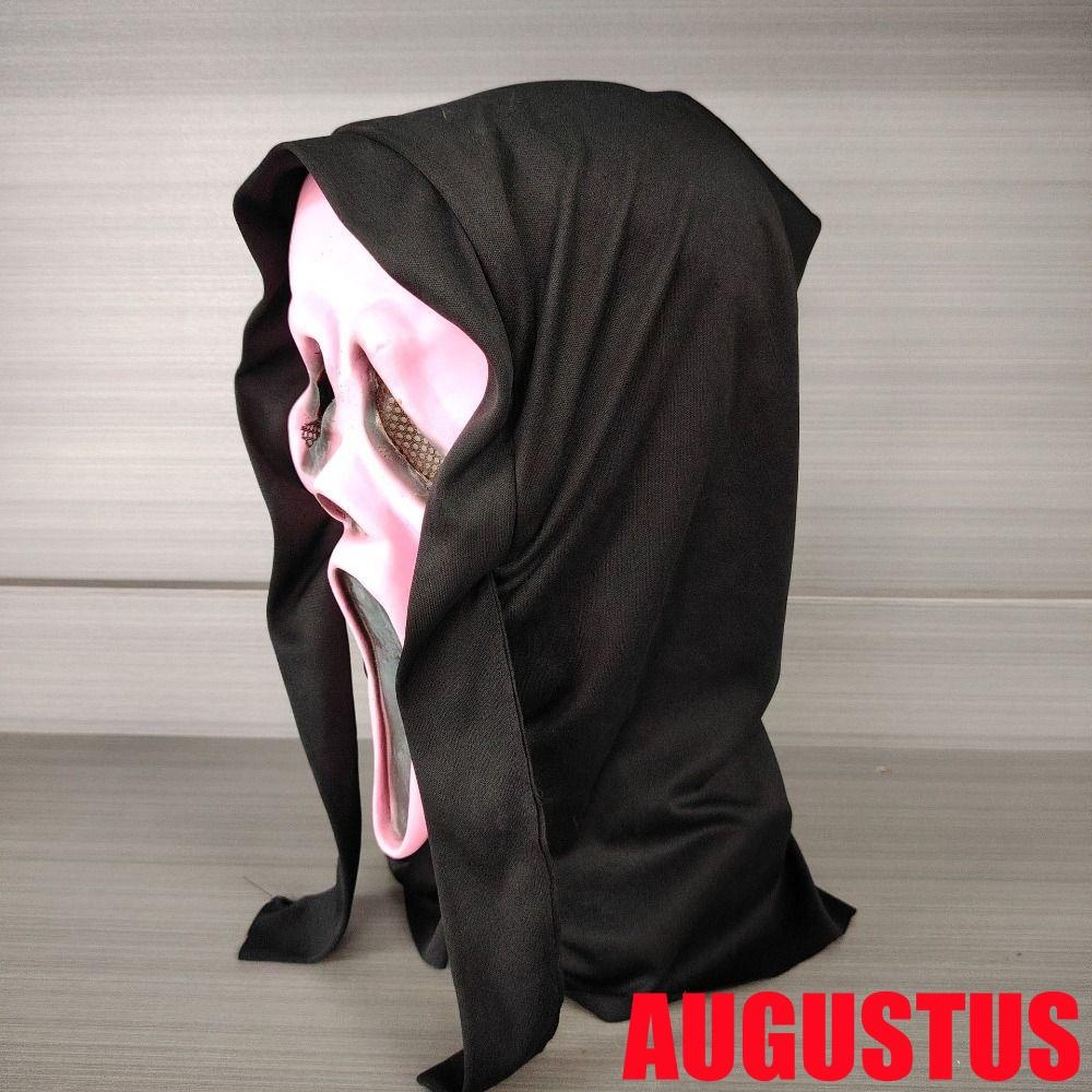 Augustus กรีดร้อง Ghost Face Mask, สยองขวัญ Spooky ฮาโลวีน Ghost Face ...