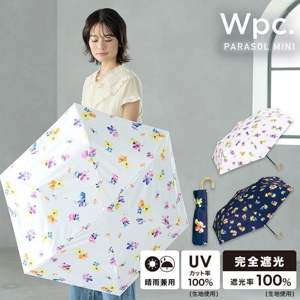 ร่มกันแดด Wpc. © Folding Umbrella (55 cm) mini parasol กัน UV 100% ลาย delphinium flowers ...