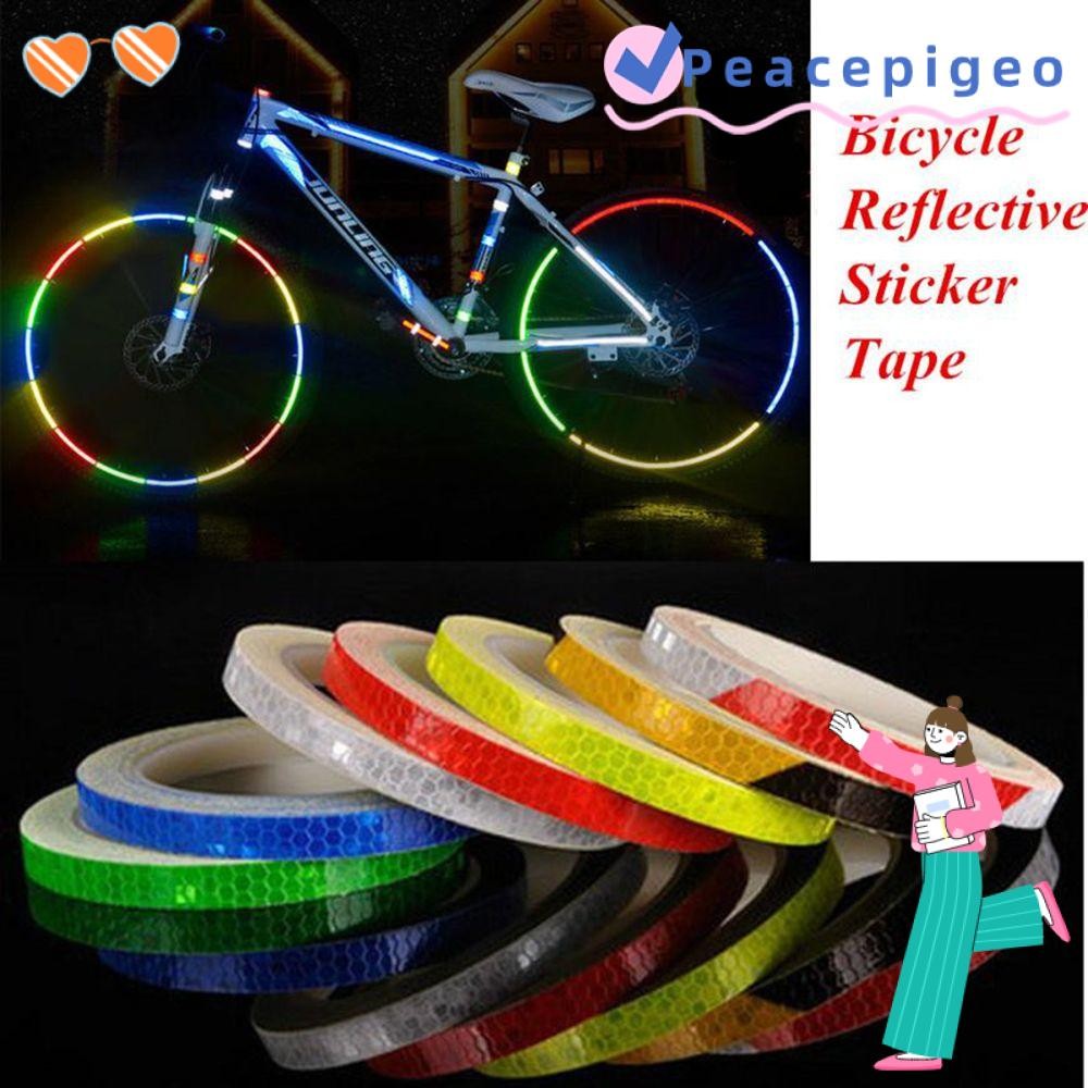 PEACEPIGEO 1 ซม.* 8 ม. เทปเตือนรูปลอกขอบล้อ motorcycle ฟลูออเรสเซント สีสันปลอดภัย | Shopee Thailand
