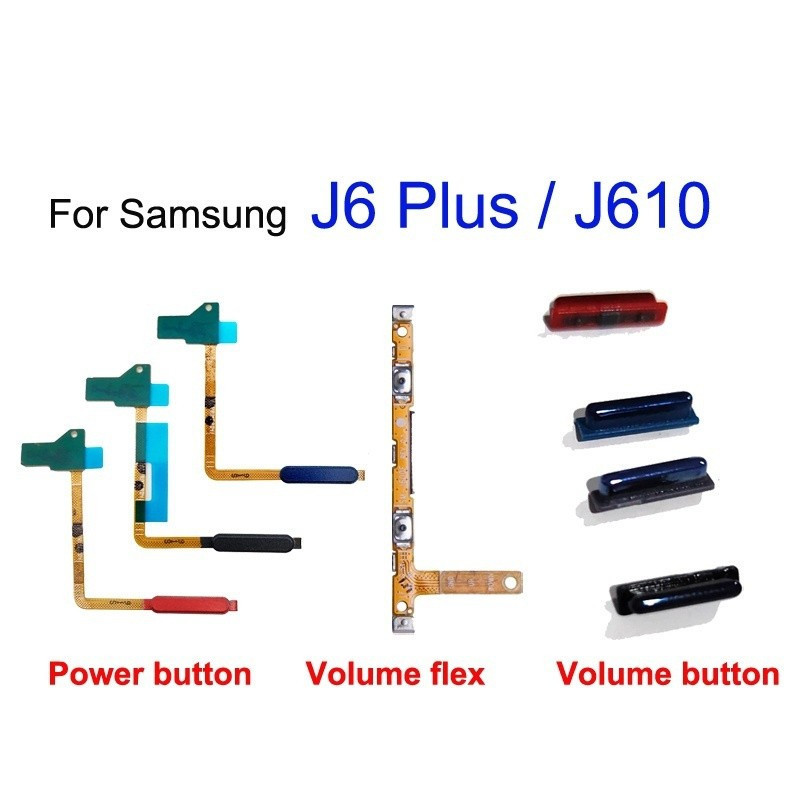 สําหรับ Samsung Galaxy J6 Plus J610 เซ็นเซอร์ลายนิ้วมือปุ่มสวิทช์ควบคุม ...