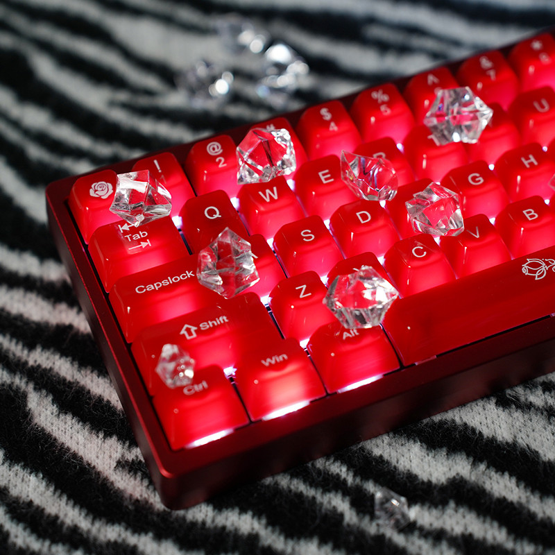 Red Misty Keycaps OEM Profile 117 Keys PC Material Pink Red Misty ...