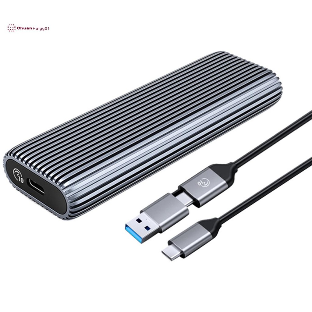 M.2 NVMe SSD Enclosure, 10Gbps อลูมิเนียมเครื่องมือฟรี,รองรับ UASP, PCIe Type C,M Key Solid ...