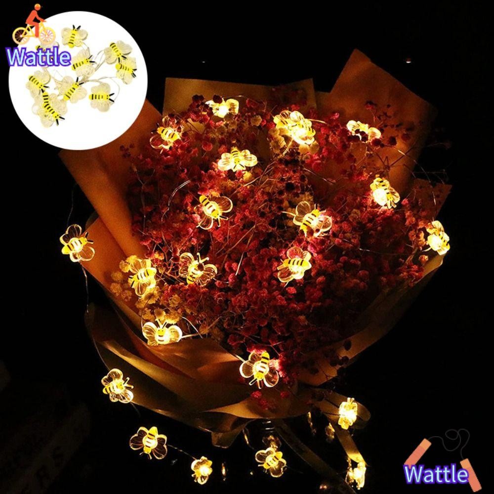 WATTLE Bee Lights, ไฟ LED Bee String น่ารัก, อุปกรณ์ตกแต่งทนทานมัลติฟั ...