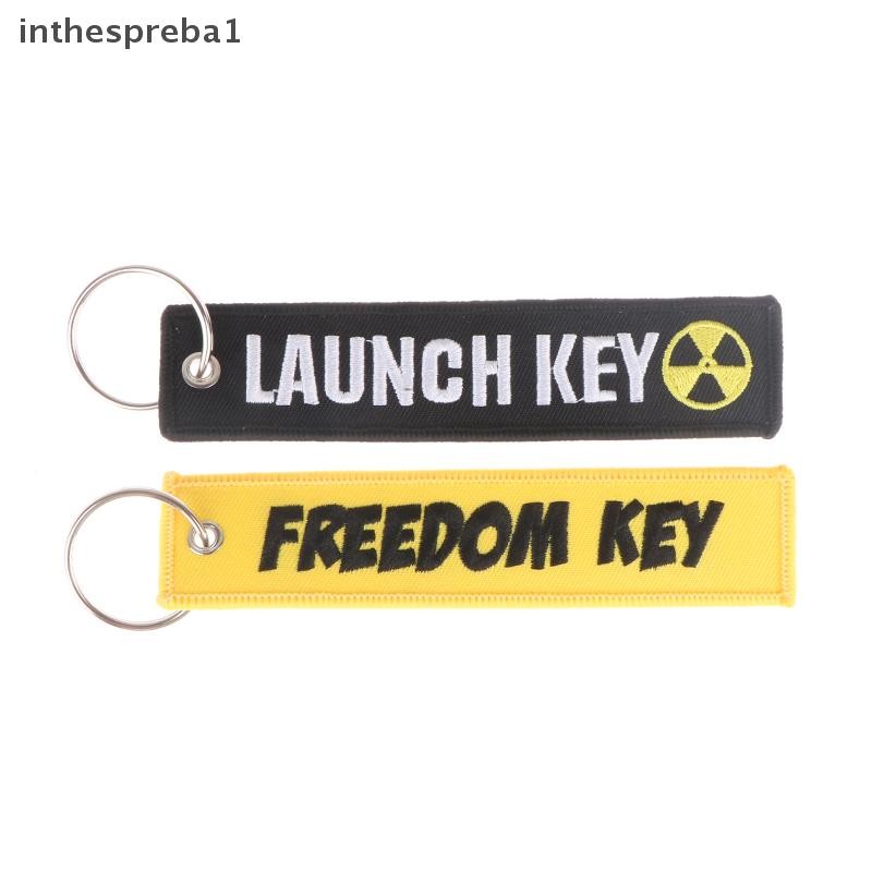 Inthespreba1 1 PC Freedom Key Laugh Key ลายเย็บปักถักร้อยแหวนกุญแจ ...