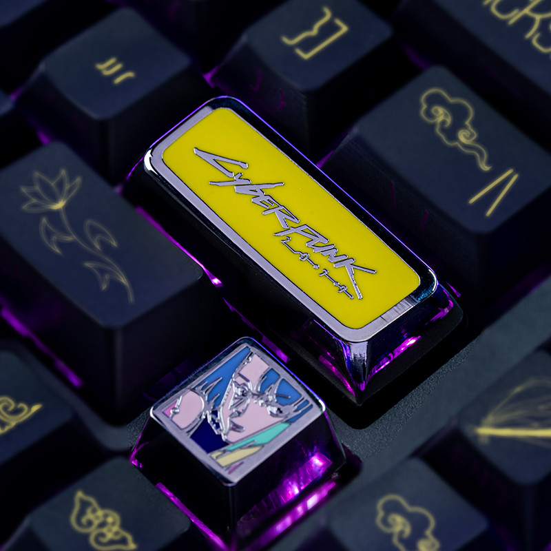 Cyberpunk Lucy Metal ESC & Enter Keycaps - ความสูง 10 มม. สําหรับ ...