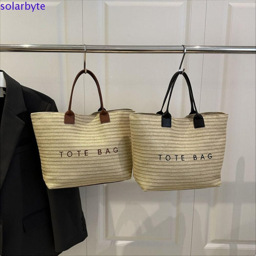 SOLARBYTE กระเป๋าสานฟาง Bohemian สำหรับชายหาดและสไตล์ลำลอง | Shopee Thailand