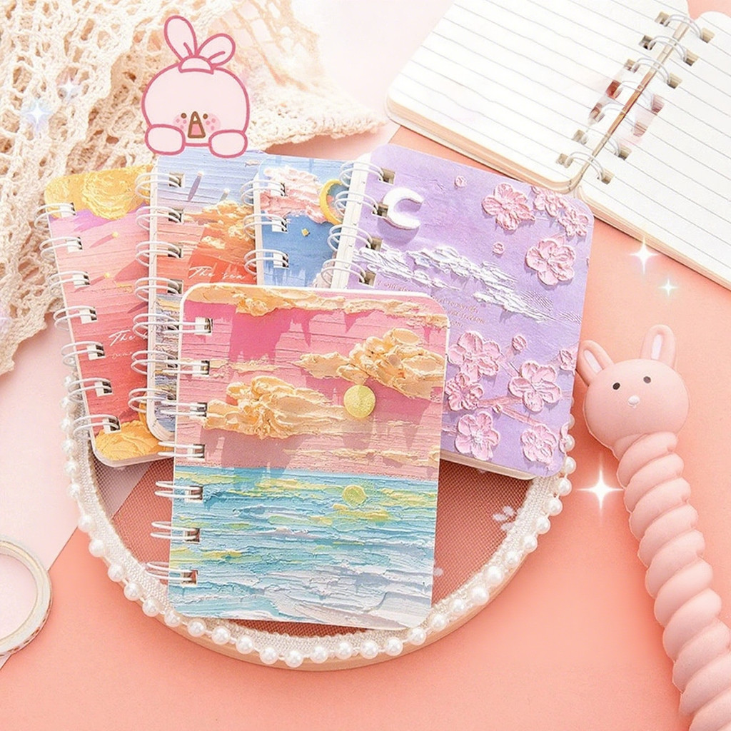 คุณภาพสูง A5 Spiral Notebooks Perforated หน้าสี Notepad สายแนวนอนหน้า ...