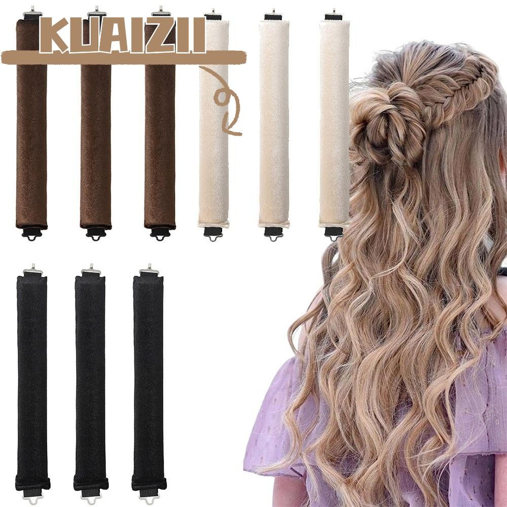 KUAIZII Non-Heat Curling Irons,Plush Sponge Curling Rod ขี้เกียจ ...