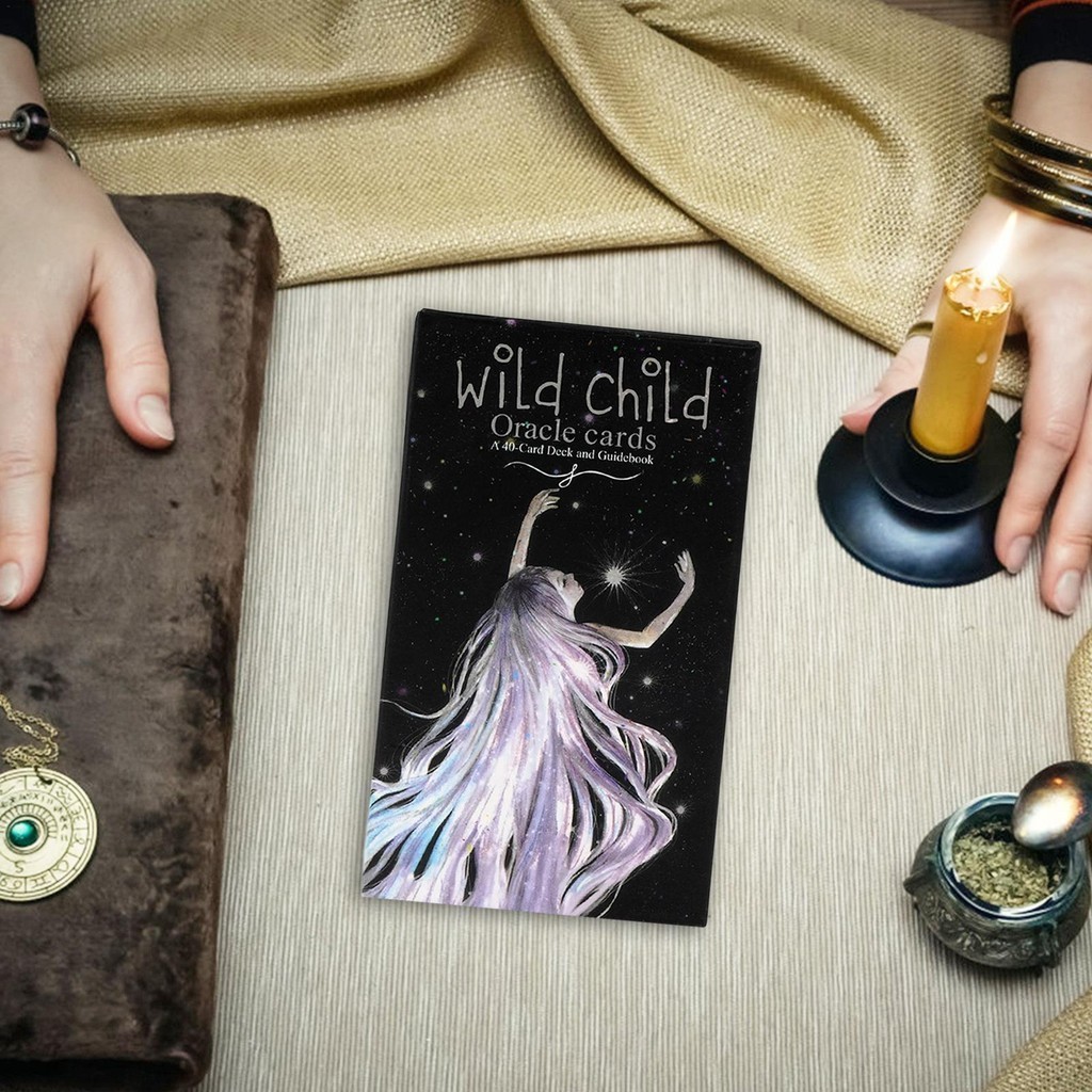 ใหม่ 40 Wild Child Oracle การ์ดพร้อมรูปภาพและข้อความของเล่นเกมไพ่ทาโรต์ ...