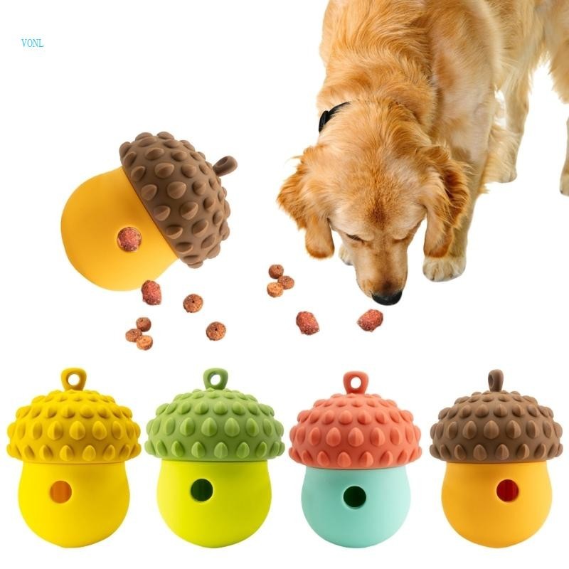 Vonl Nut Shape Dog Slow Feeders ซ่อน Seek Feeding ของเล่น Dispenser ...