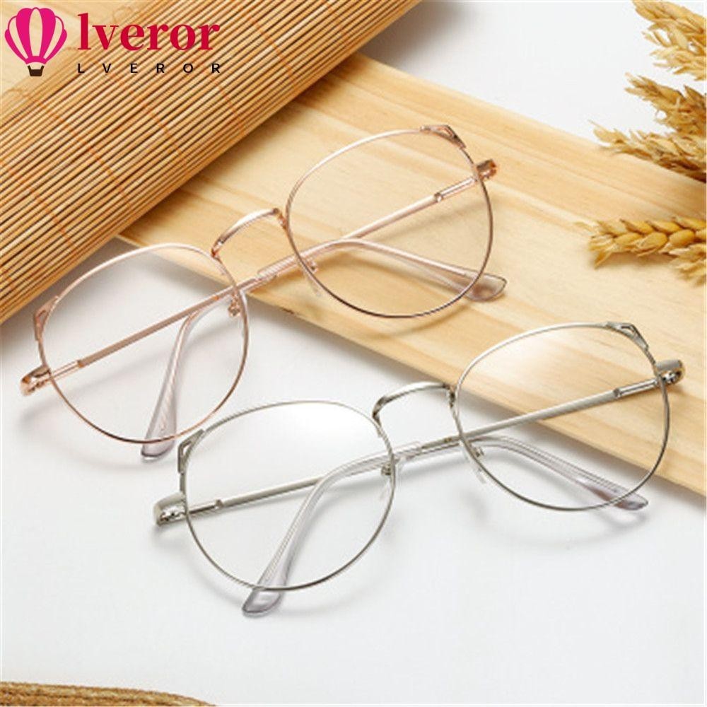 Lveror แว่นตาโลหะ Vintage Vision Care แว่นตาแบบพกพาแว่นตาออปติคอล | Shopee Thailand