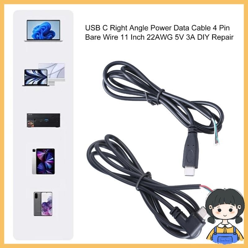 Bang USB C Pigtail สายไฟ 4Pin 480Mbps สายข้อมูลรองรับการชาร์จ 5V 3A ...