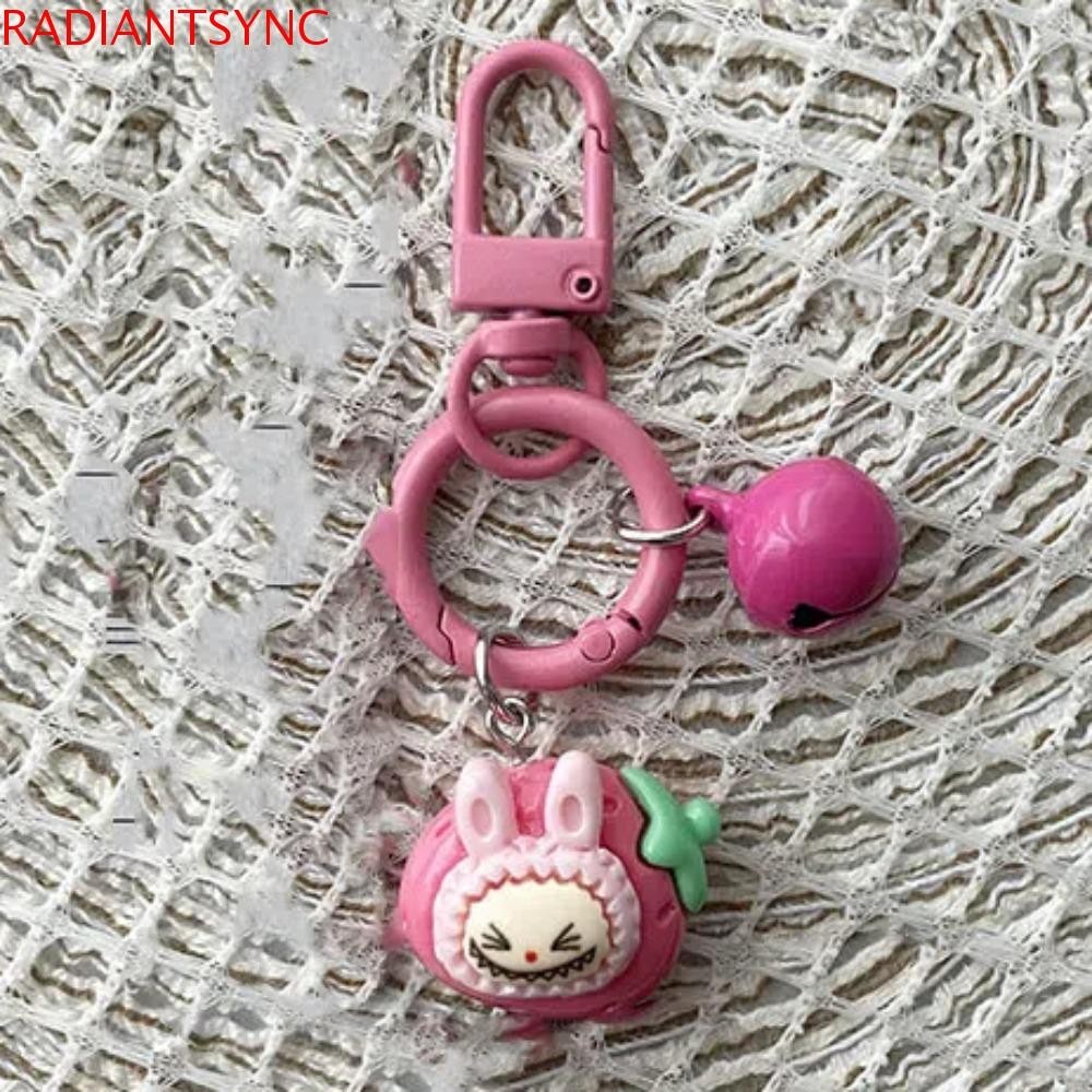 Radiantsync Crybaby พวงกุญแจ, เรซิ่น DIY Labubu พวงกุญแจ, กระเป๋าแขวนอุปกรณ์เสริม Bell สตรอเบอร์ ...