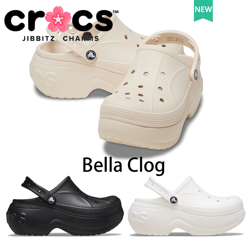 รองเท้าแตะ crocs Bella Clog สลิปออนผู้หญิง รองเท้า หัวโต รองเท้าแตะพื้นหนา#210062 | Shopee Thailand