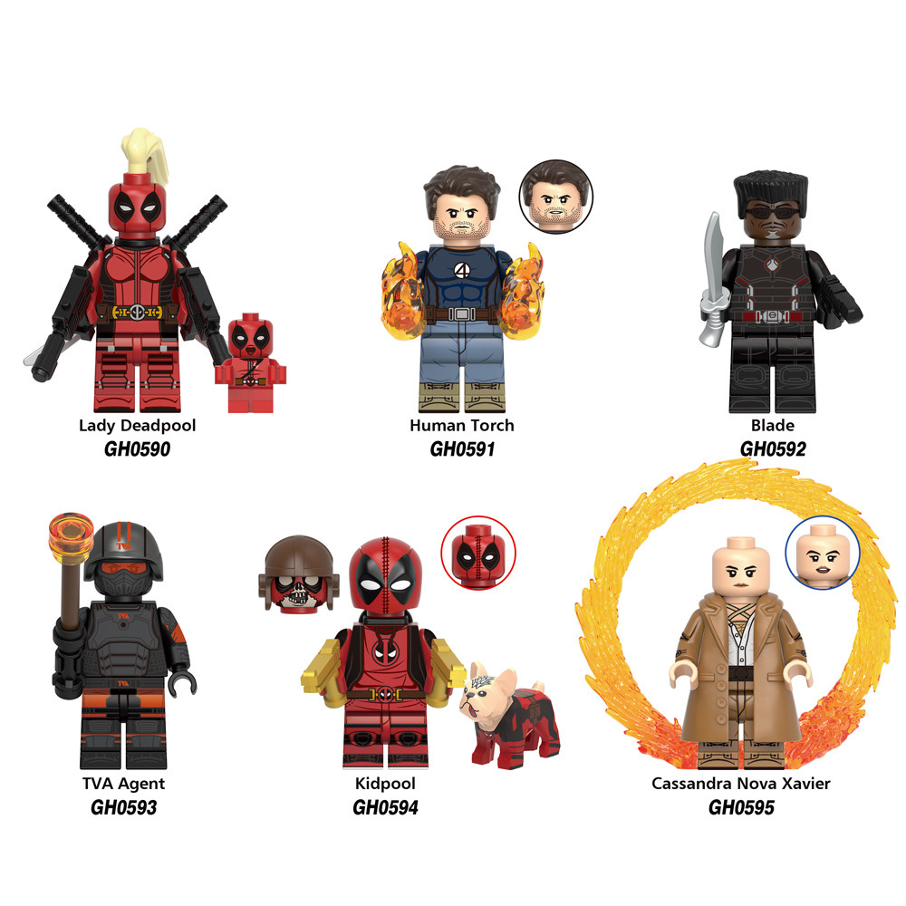 Lady Deadpool มนุษย์ไฟฉายใบมีด TVA Agent Kidpool Cassandra Nova Xavier ...