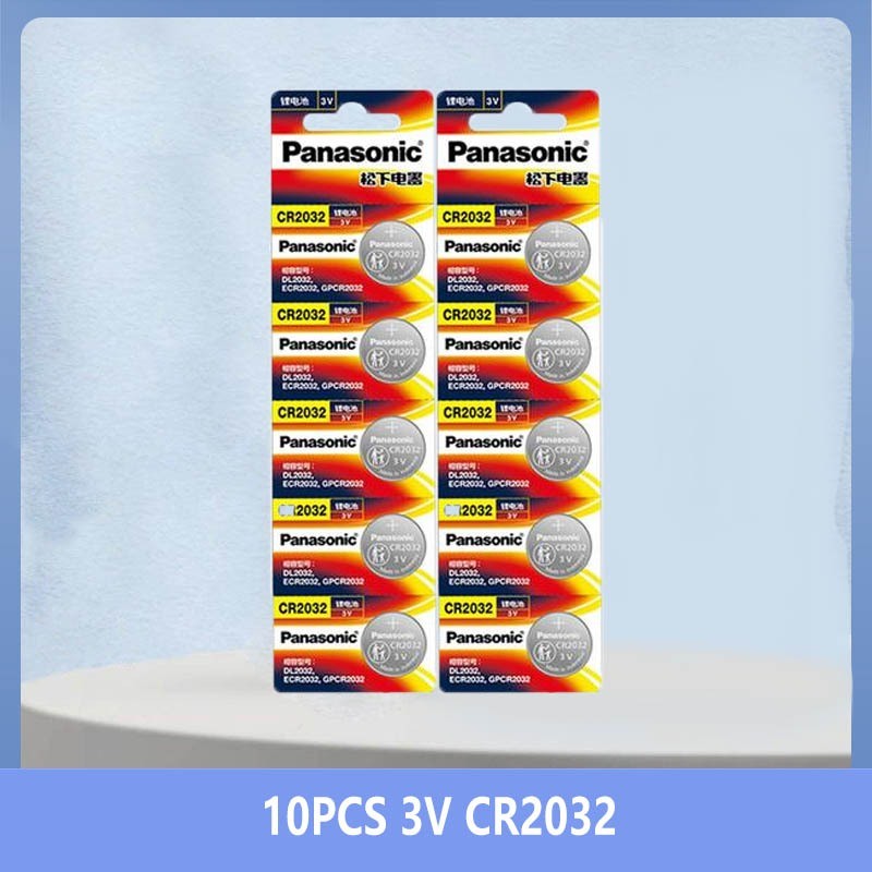 Panasonic CR2032 CR 2032 DL2032 ECR2032 BR2032 2032 แบตเตอรี่ลิเธียม 3Vสําหรับรถยนต์รีโมทคอนโทรล ...