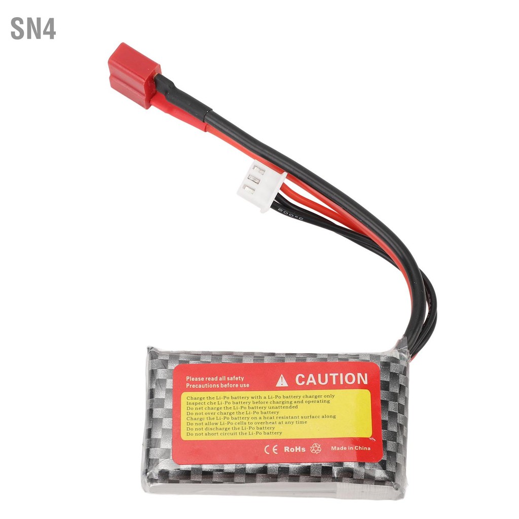 SN4 7.4V 2S 25C 850mAh LiPo แบตเตอรี่ RC รถบรรทุกแบตเตอรี่ลิเธียม T Plug สำหรับ XLH Q903 Q901 ...