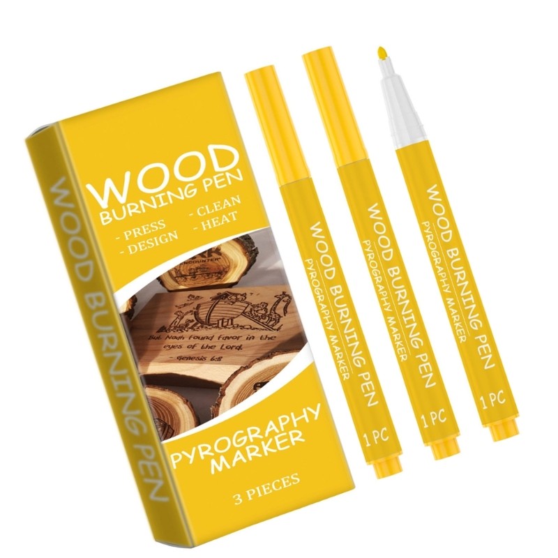 Fa 3 ชิ้นชุด Burning Marker Scorch ปากกามัลติฟังก์ชั่น Pyrography ...