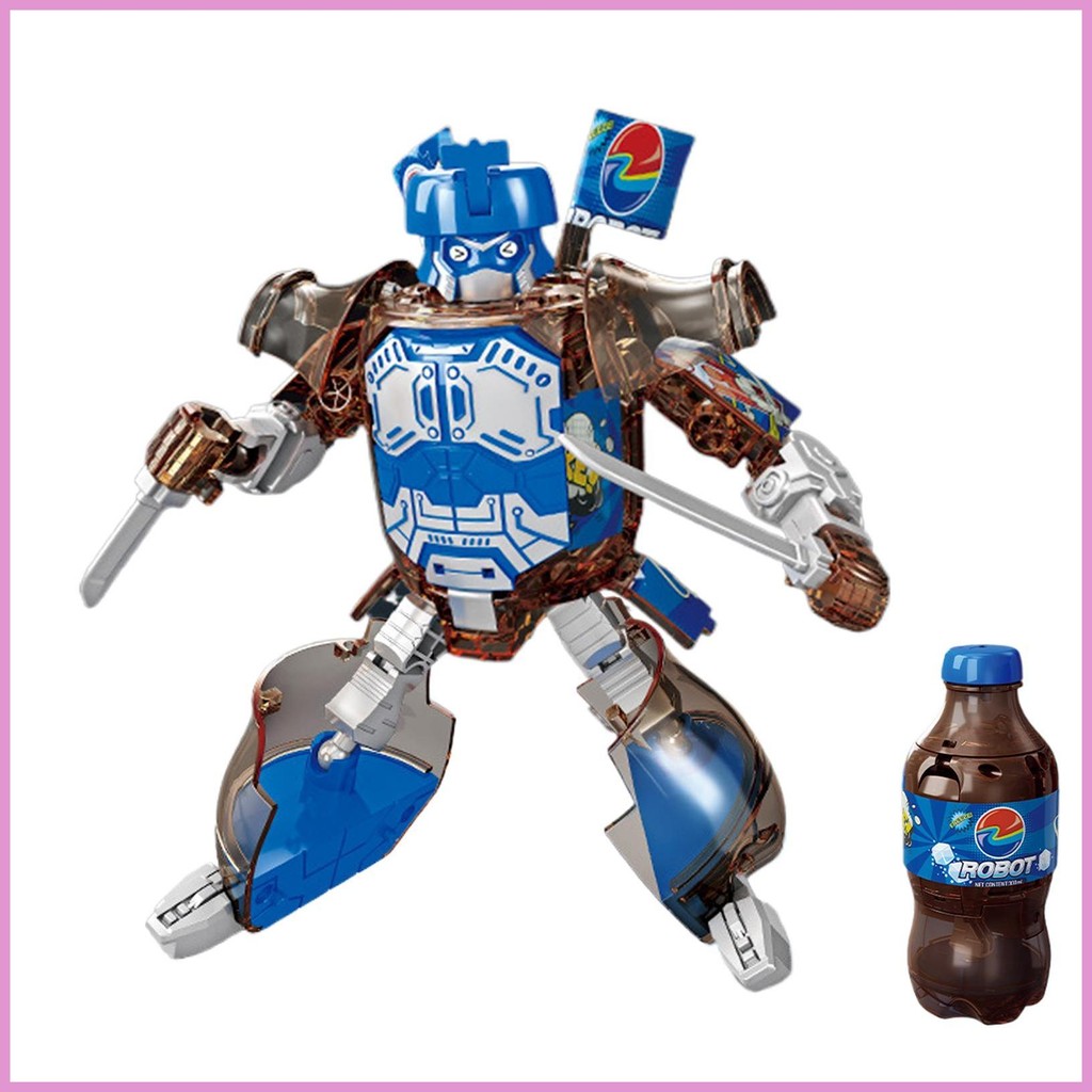 Soda Transforming Robot Transforming Toy Figure Soda Bottle Robot Boys ...