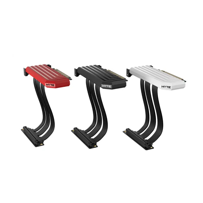 Hyte Pci E 4 0 X16 Riser Black White Riser Card สายต่อการ์ดจอจากเมนบอร์ด Shopee Thailand