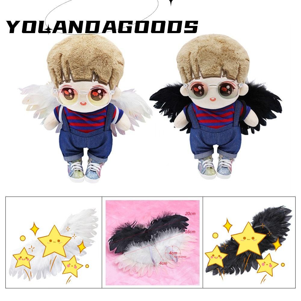 Yola Plush Labubu Doll Wing, Plush White Black Labubu Angel Wing, Toys ...